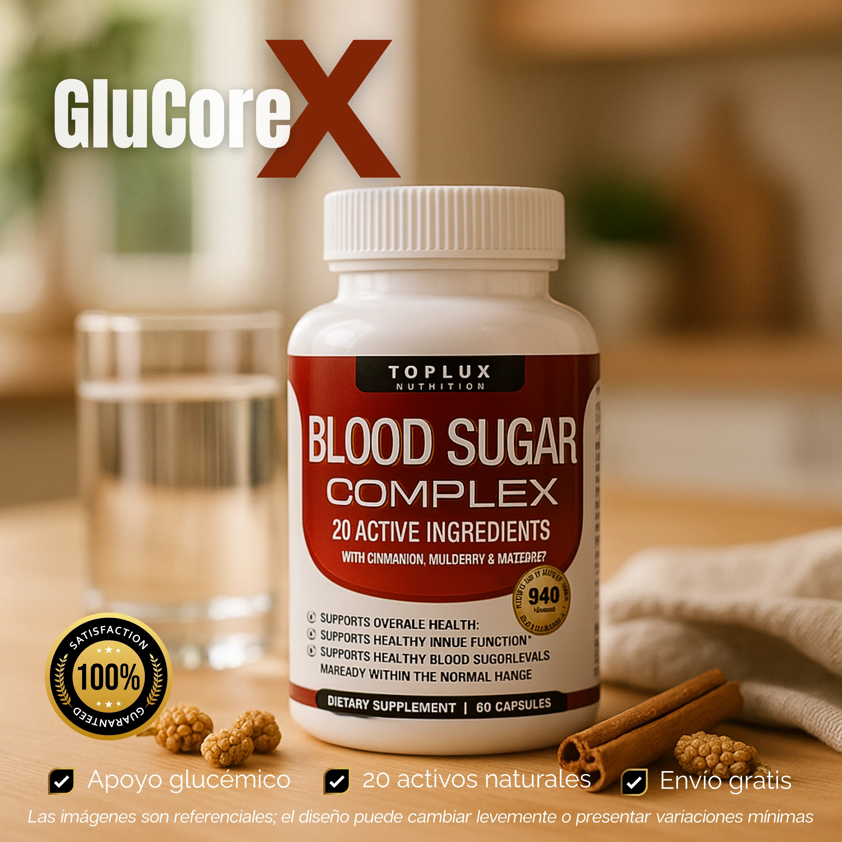 GluCoreX | Suplemento Soporte de Azúcar en Sangre – CasaSerenta Guatemala